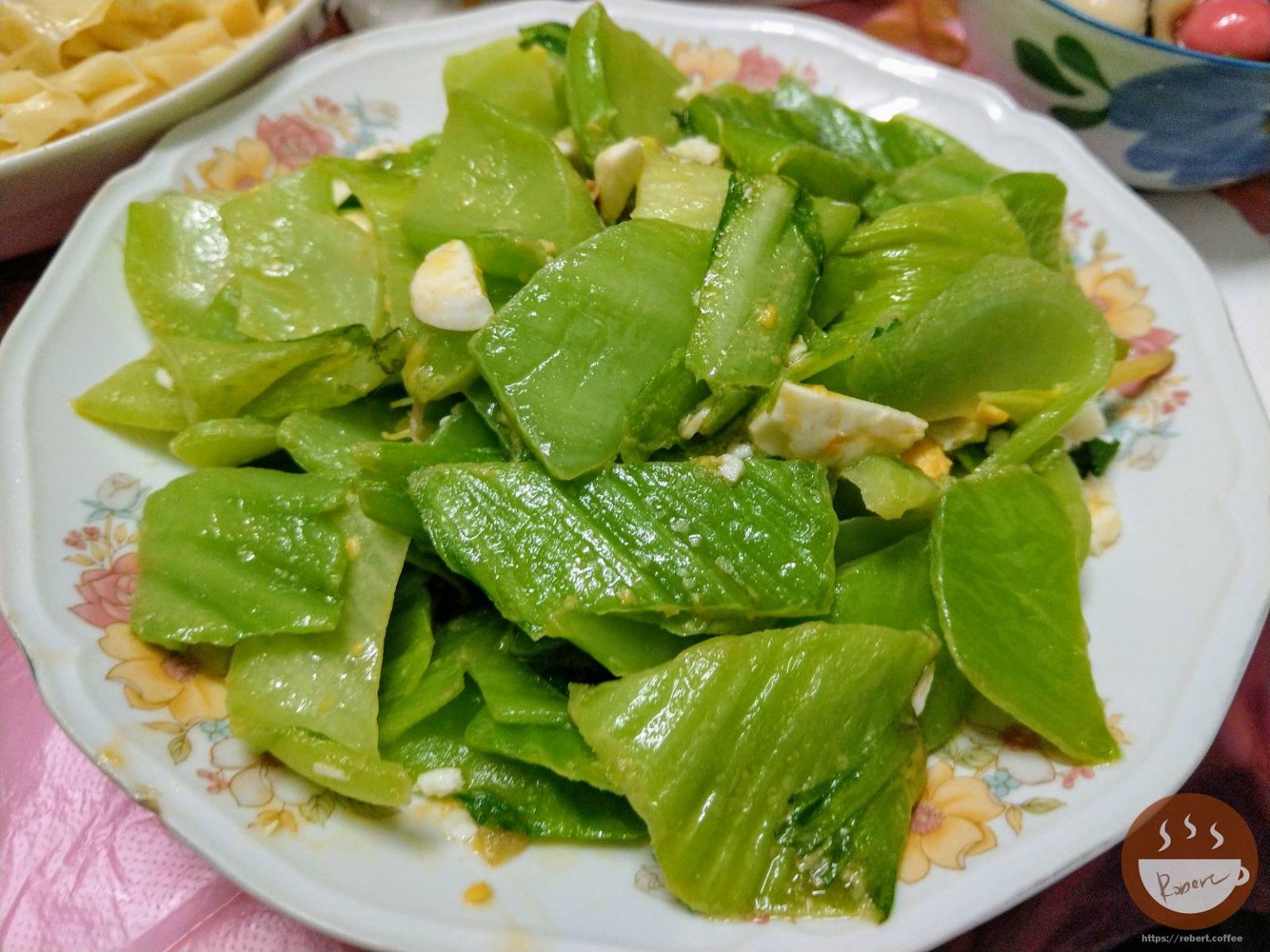 金沙鹹蛋芥菜食譜，超下飯料理，絕對成功的家庭快炒料理 - Robert Coffee